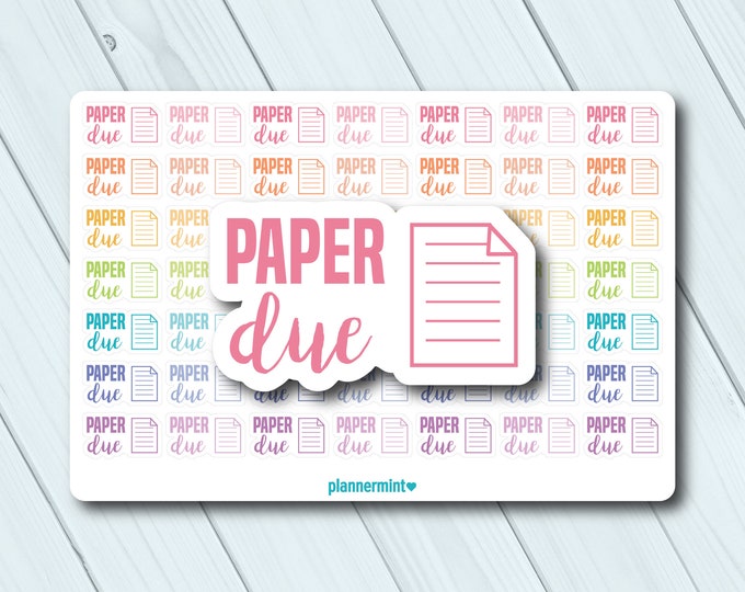 Project Due Planner Stickers Script Word Stickers Erin - Etsy