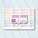 Work Planner Stickers Fillable Tracker Erin Condren Life Planner Happy ...