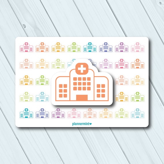 Hospital Planner Stickers Functional Icon Erin Condren | Etsy
