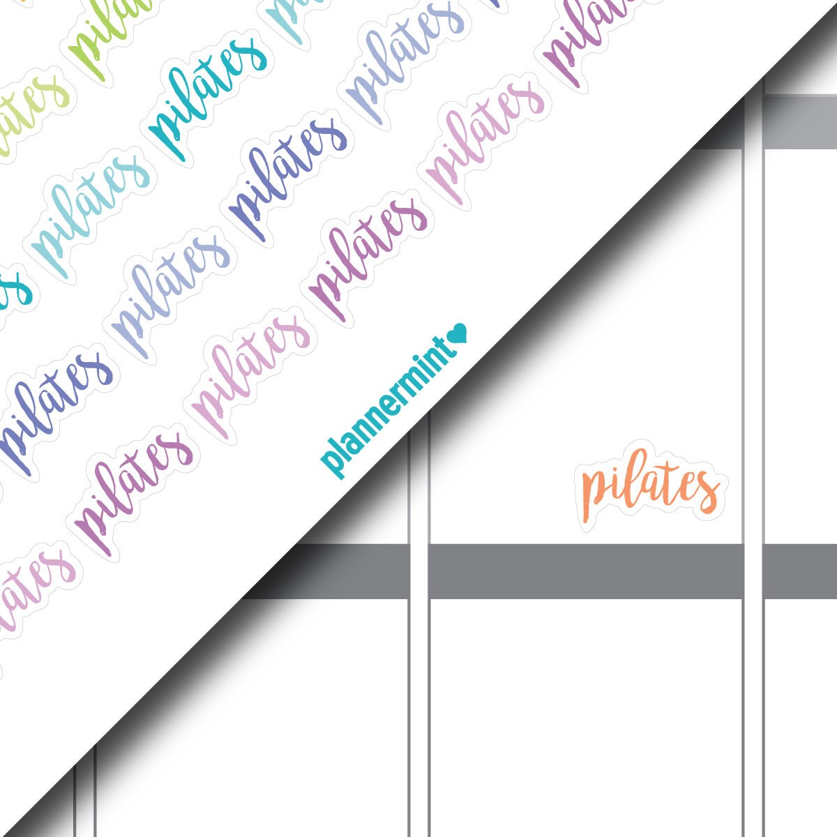 Pilates Script Planner Stickers - Matte or Glossy - Etsy
