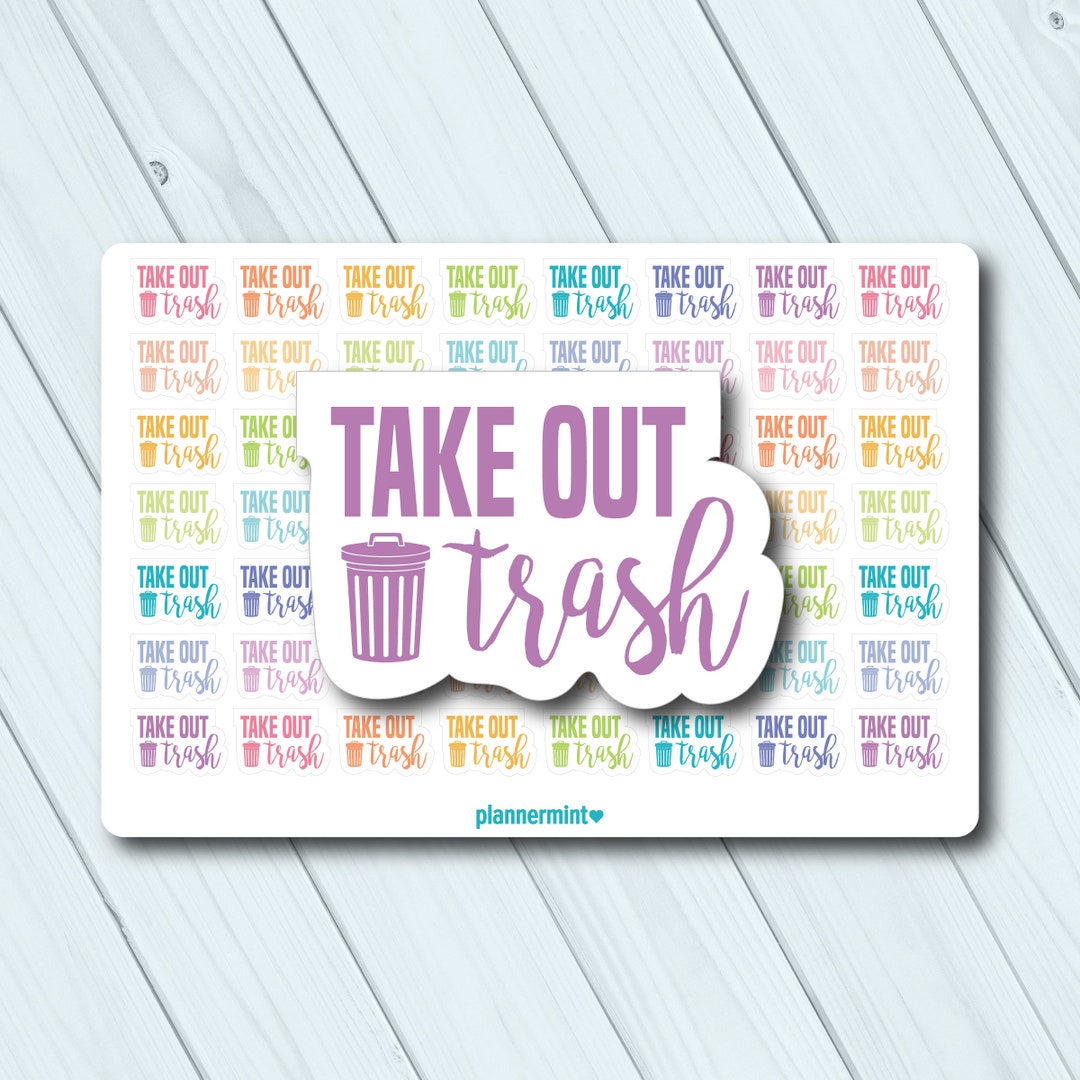 Take Out Trash Planner Stickers: Word Icon Stickers - Etsy