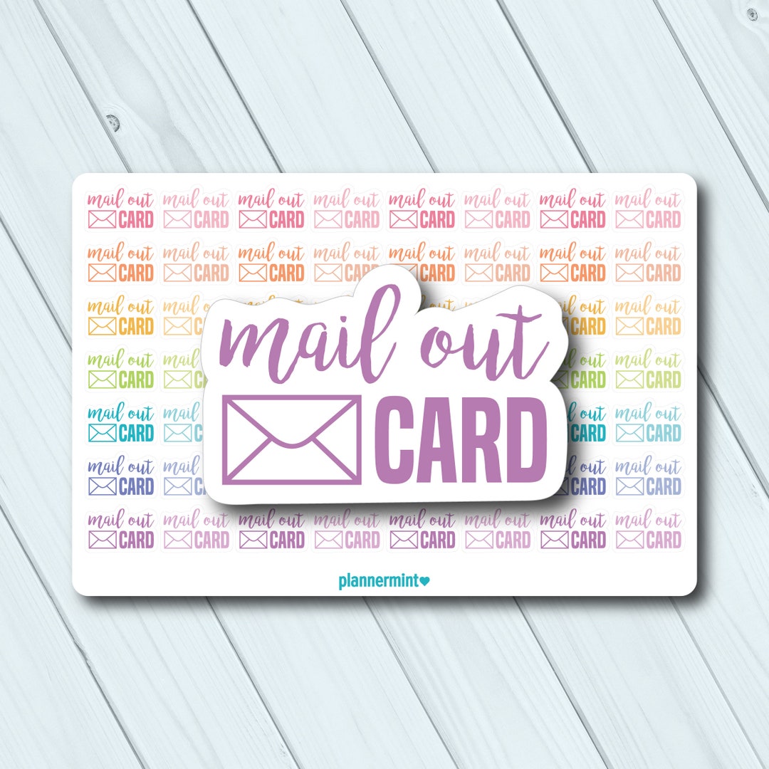 Mail Out Card Planner Stickers - Birthday Stickers - Present - Card ...