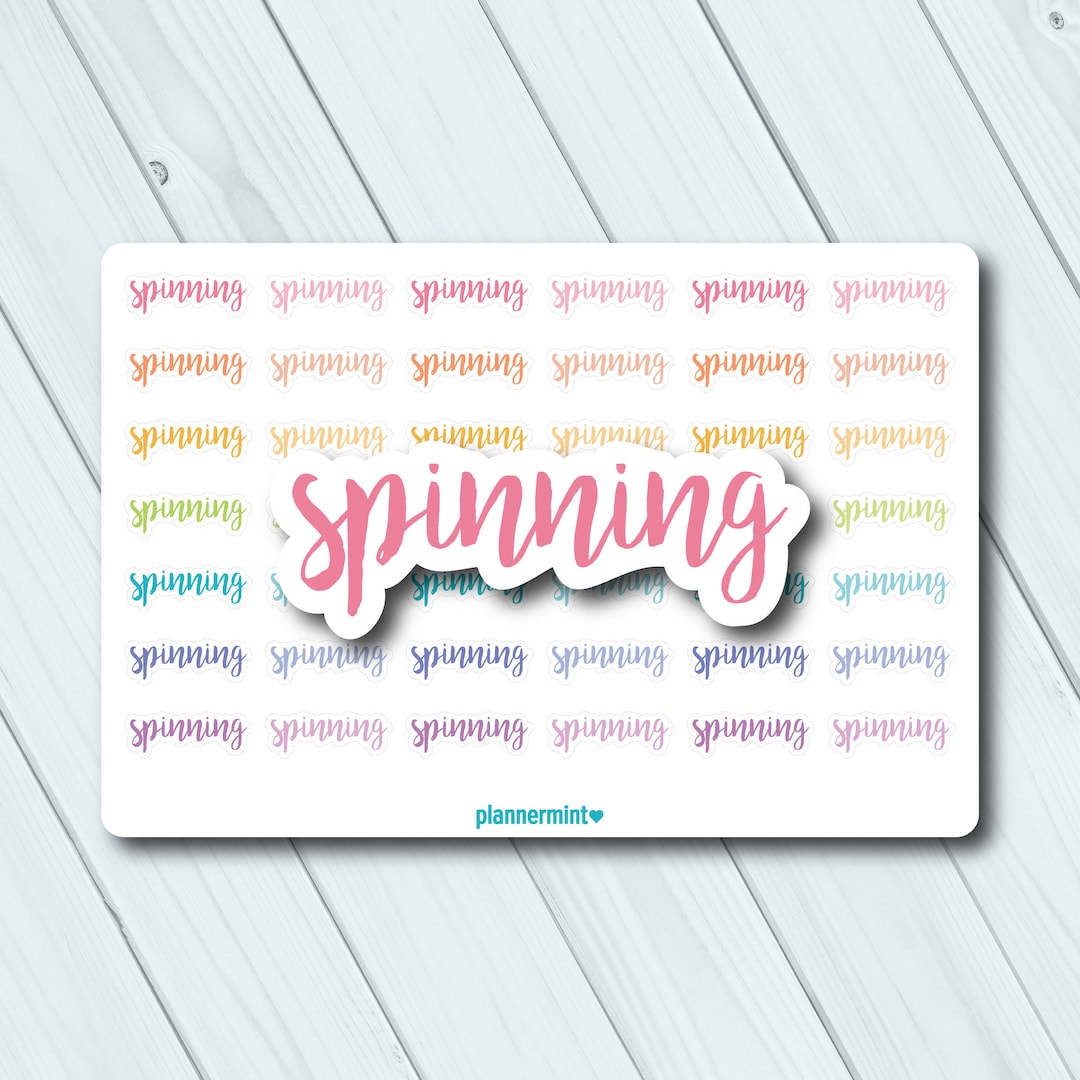 Spinning Planner Stickers - Word Outline - Script - Erin Condren ...