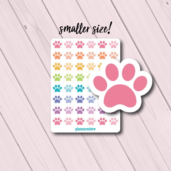Mini Dog Paw Stickers - Etsy
