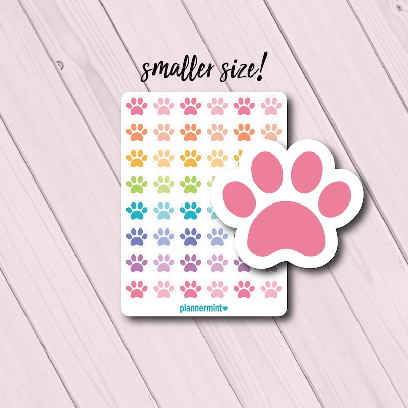 Mini Puppy Paw Stickers - Etsy