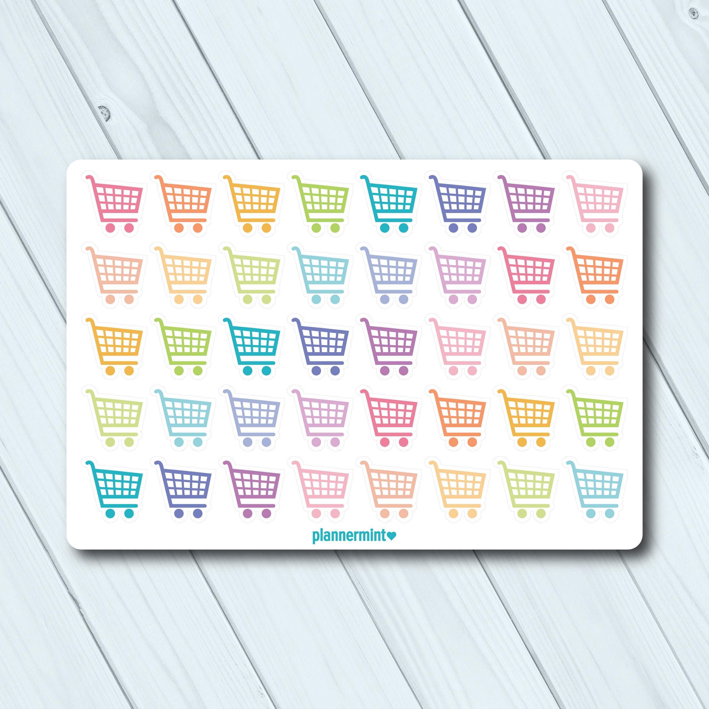 Shopping Cart Planner Stickers Icon Erin Condren Life - Etsy
