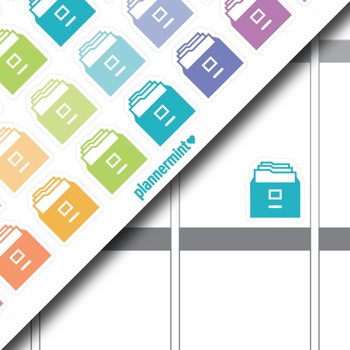 Filing Planner Stickers Functional Icon Erin Condren Life - Etsy