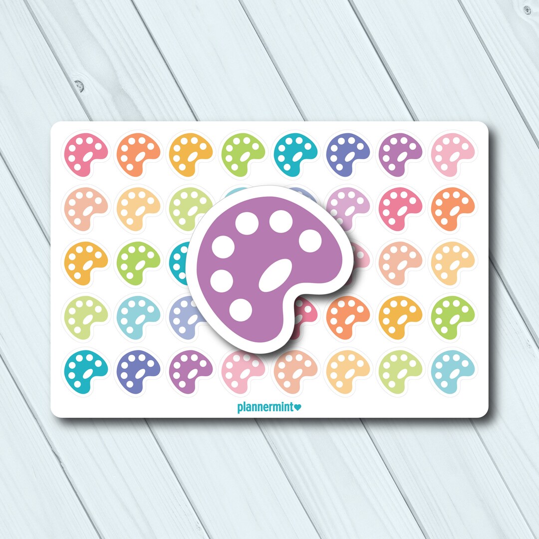 Art Palette Planner Stickers: Functional Icons (matte or Glossy) - Etsy