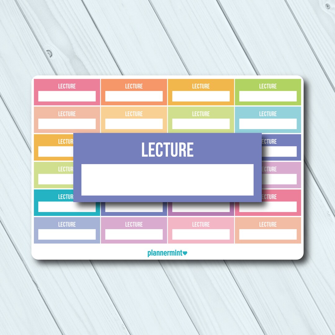 Lecture Planner Stickers - Fillable Tracker - Erin Condren Life Planner ...