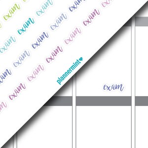 Exam Planner Stickers - Class Stickers - School - Word Outline - Erin ...