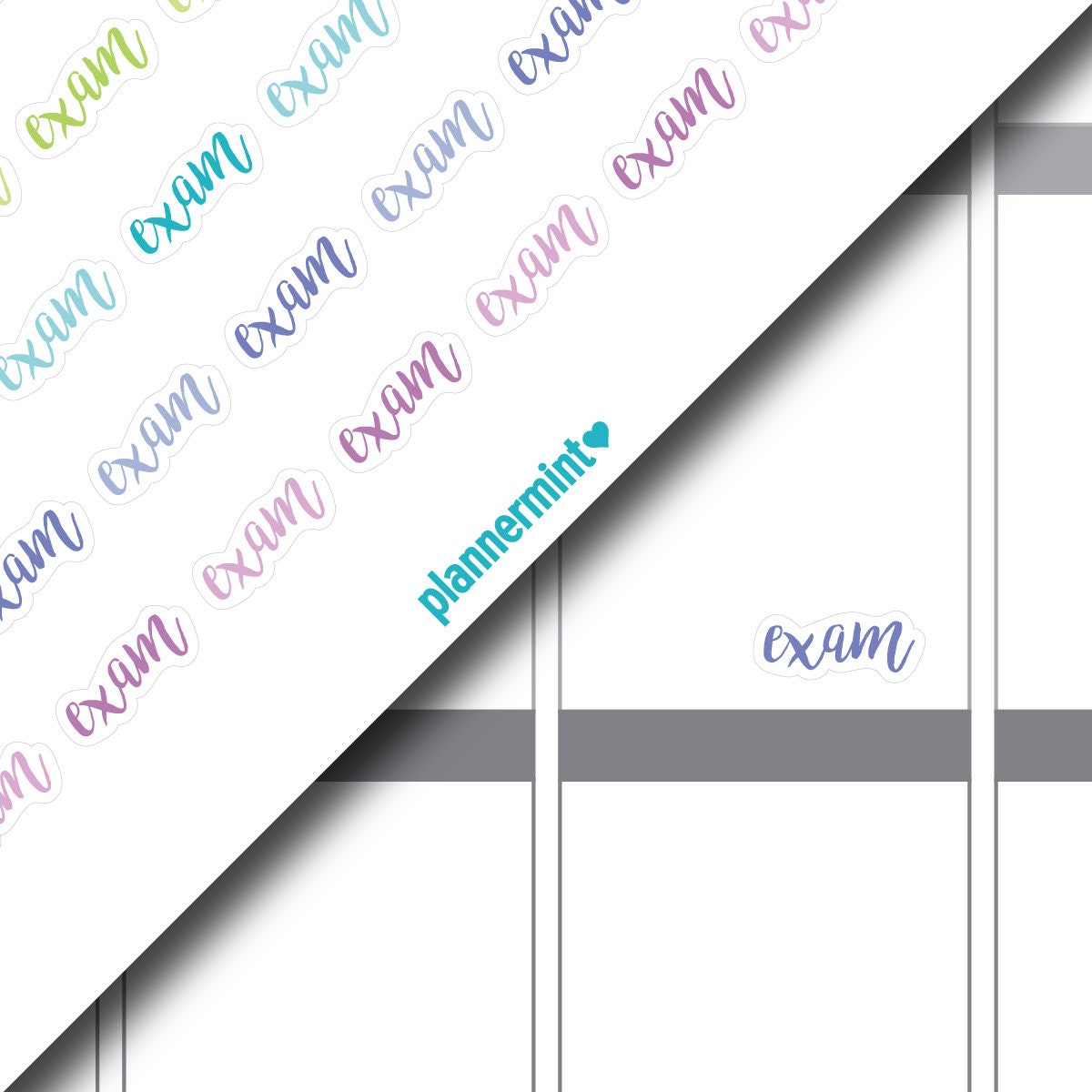 Exam Planner Stickers Class Stickers School Word Outline | Etsy