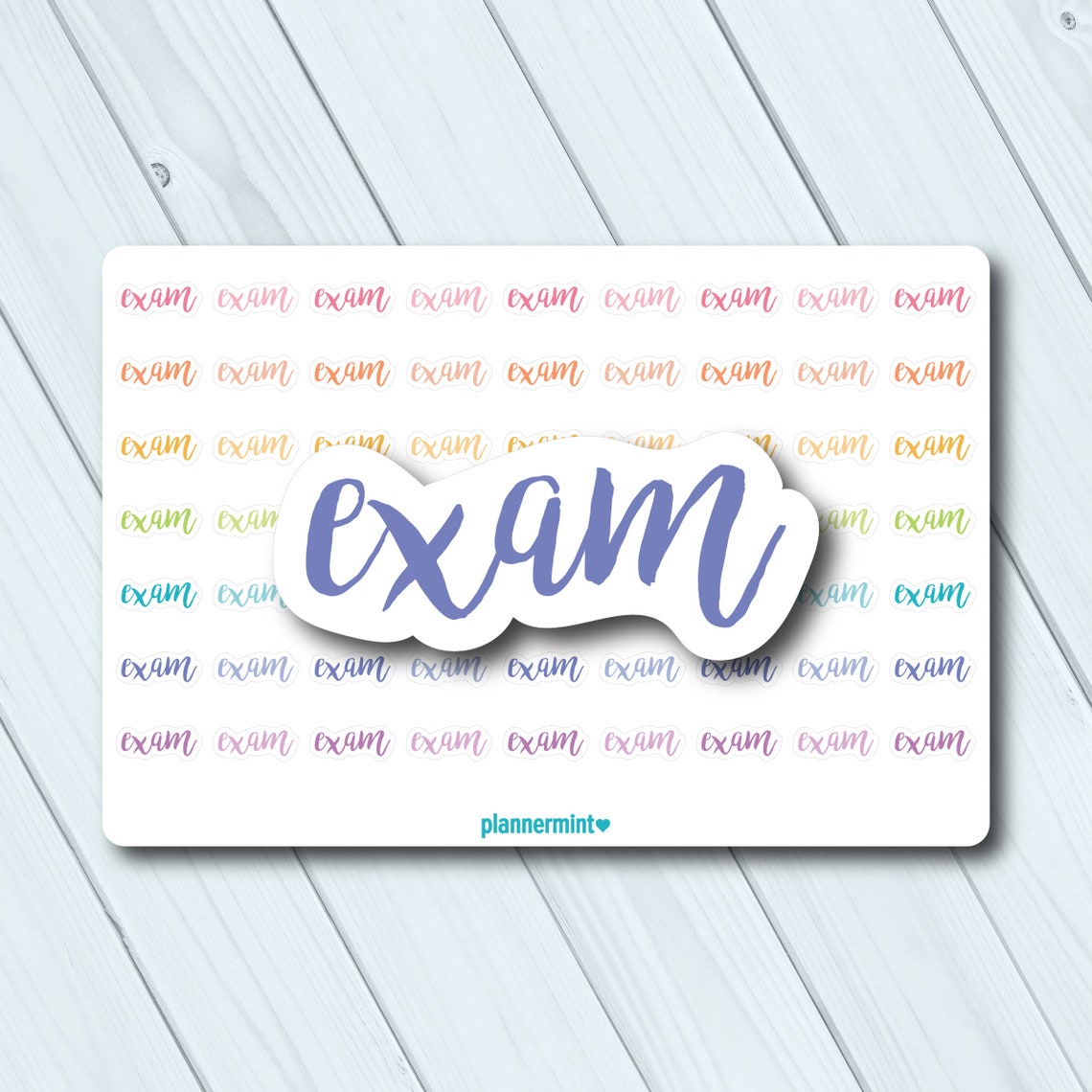 Exam Planner Stickers Class Stickers School Word Outline | Etsy