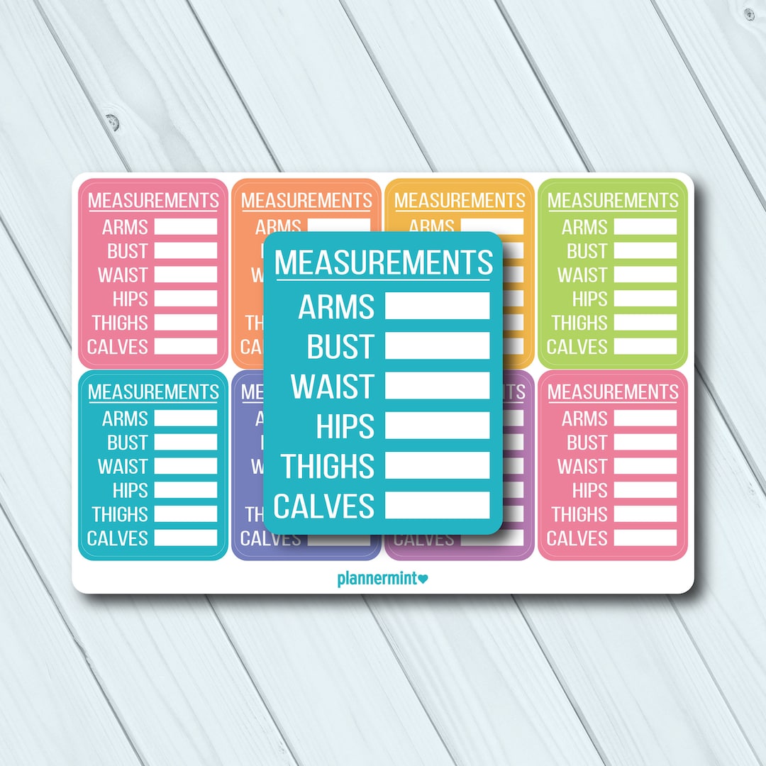 Measurements Checklist Planner Stickers: Weight Loss, Muscle Gain - Etsy