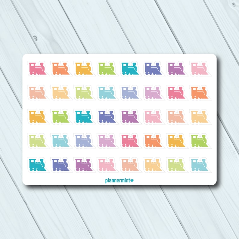 Train Planner Stickers Transportation Railroad Icon - Etsy