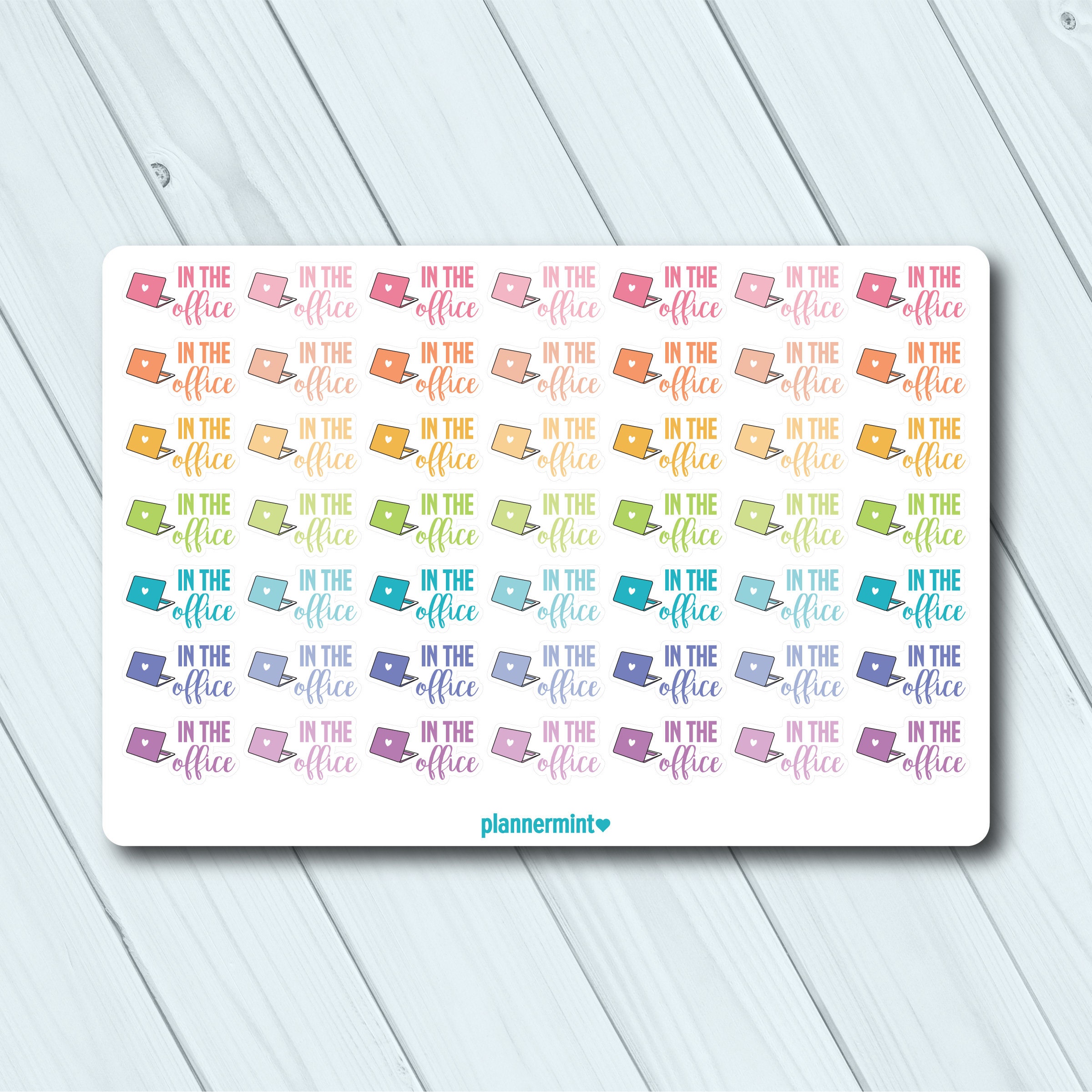In the Office Planner Stickers Script Word Stickers Erin | Etsy