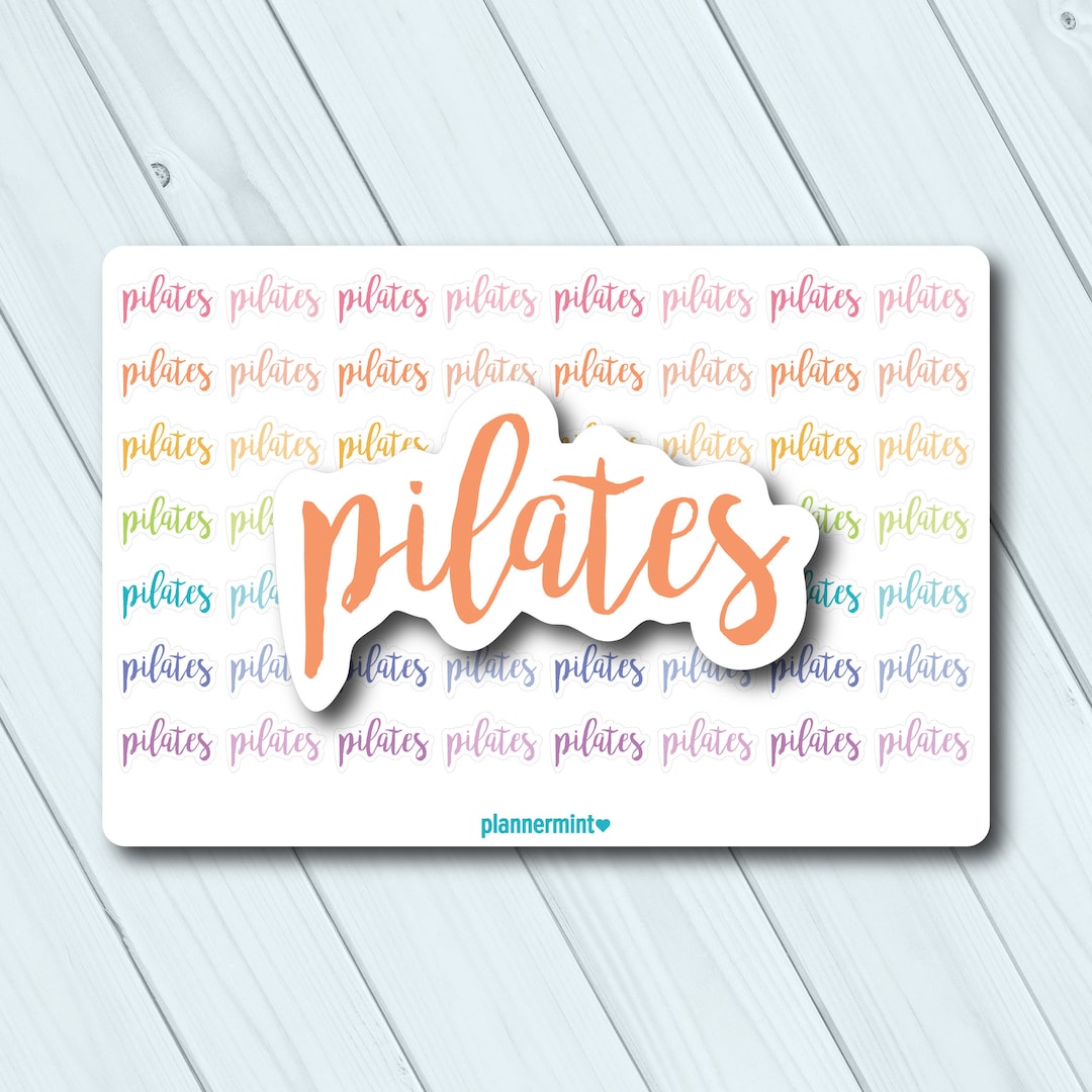 Pilates Script Planner Stickers - Matte or Glossy - Etsy