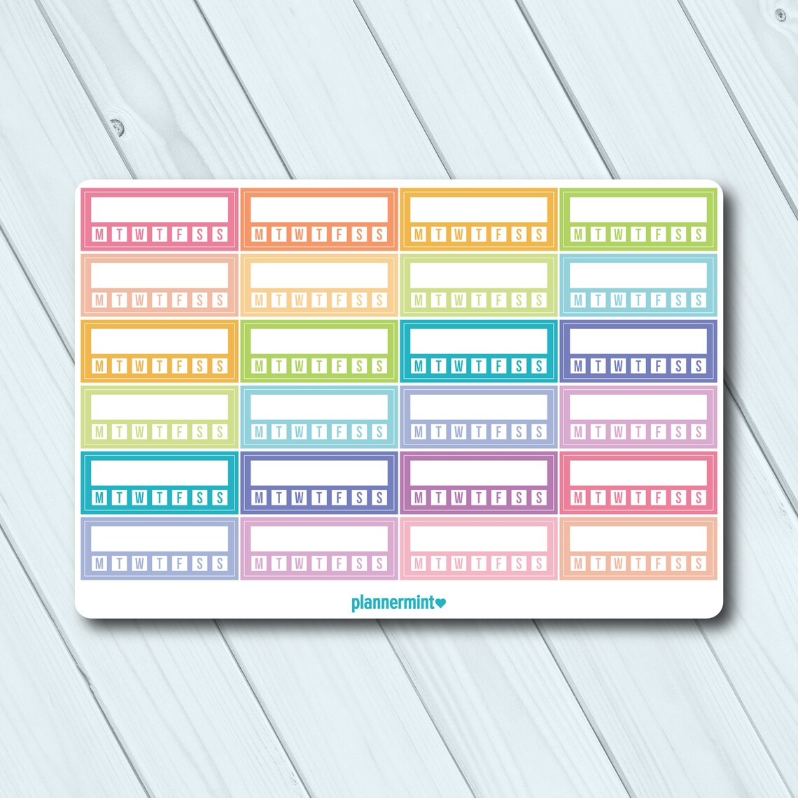 Habit Tracker Planner Stickers Fillable Tracker Weekly - Etsy