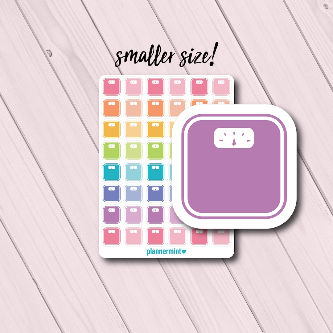 Mini Scale Planner Stickers: Weight Loss Tracker Icons - Etsy