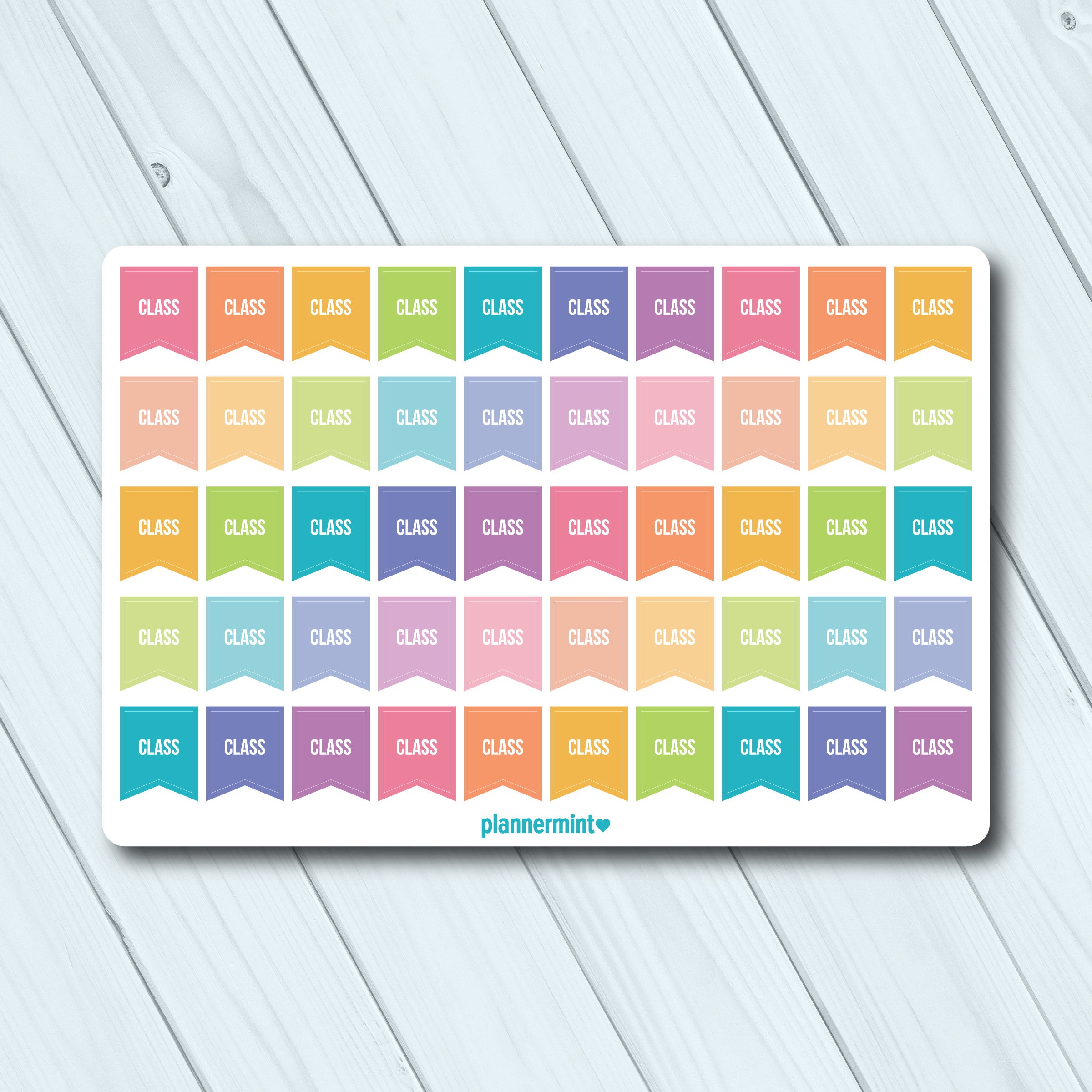 Class Planner Stickers Essentials Flag Sticker Erin - Etsy