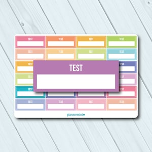 Quiz Stickers Planner Stickers Word Outline Erin Condren - Etsy