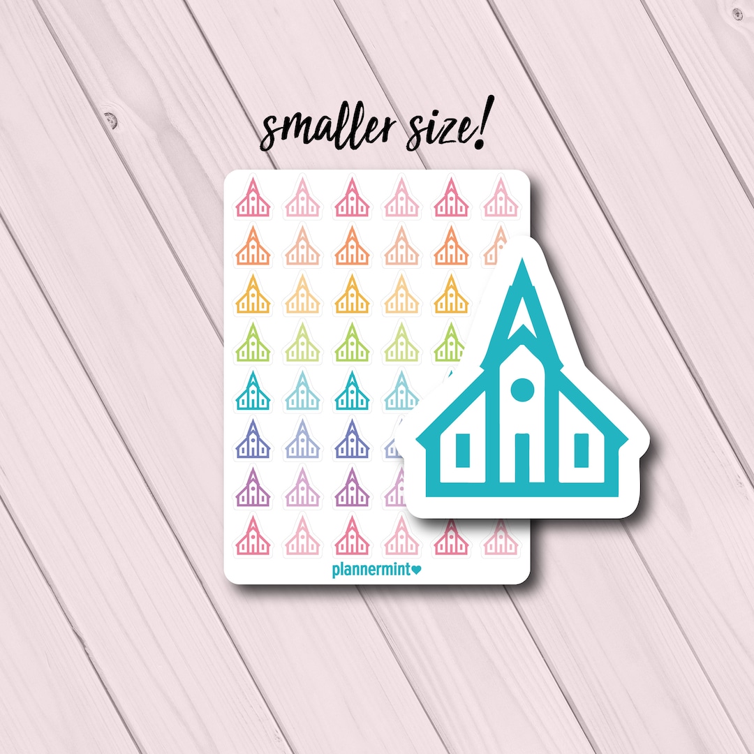 Mini Church Planner Stickers: Functional Icon Sheet - Etsy