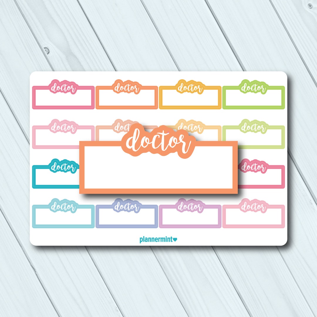 Doctor Appointment Planner Stickers - Fillable Tracker - Erin Condren ...