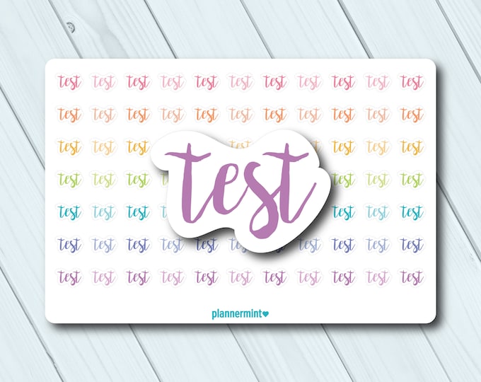 Quiz Stickers Planner Stickers Word Outline Erin Condren | Etsy