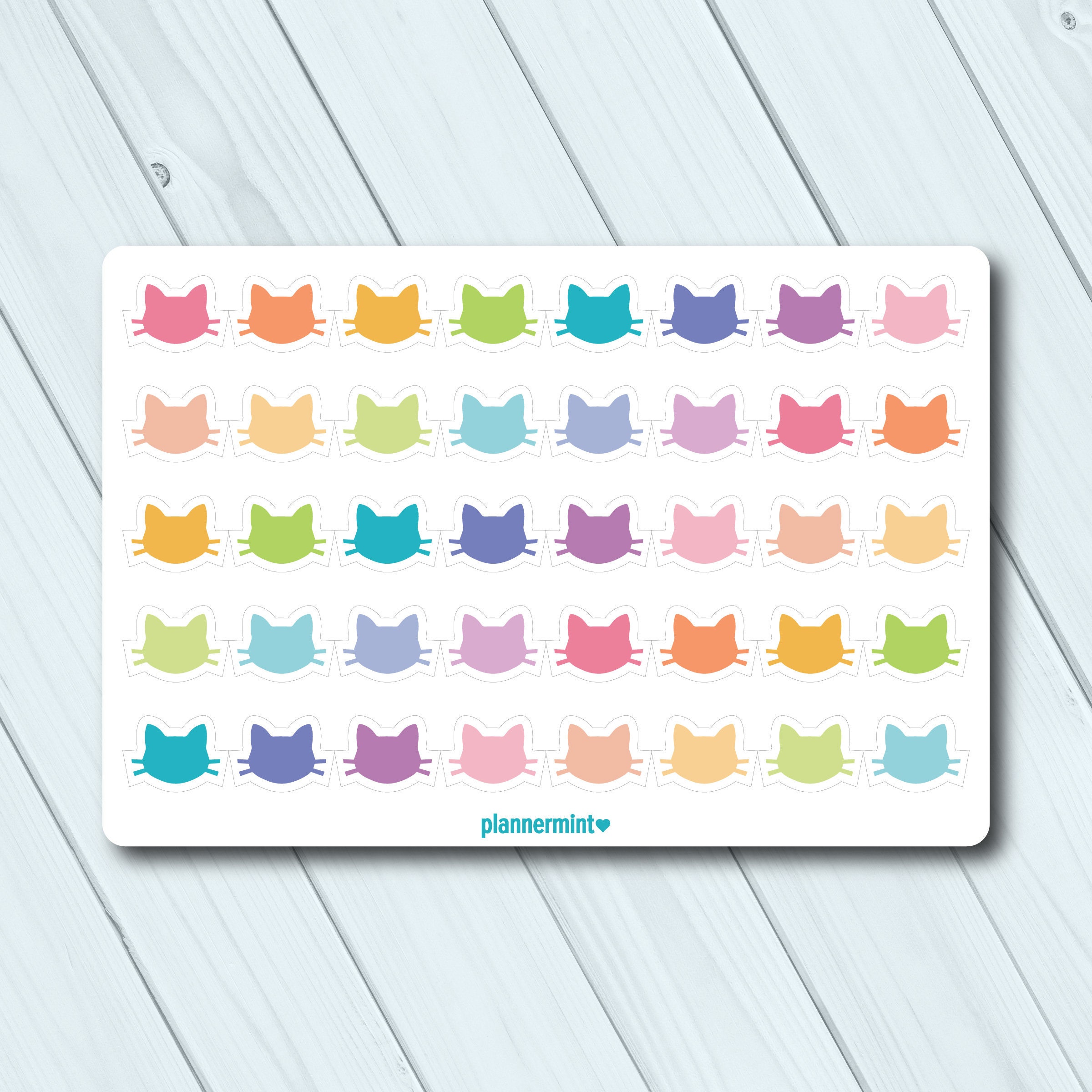 Cat Planner Stickers Functional Icons Animal Vet - Etsy