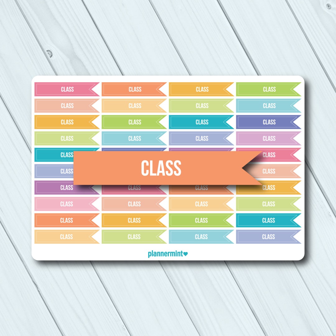 Class Planner Stickers: Side Flag Headers (40 Pc) - Matte or Glossy - Etsy
