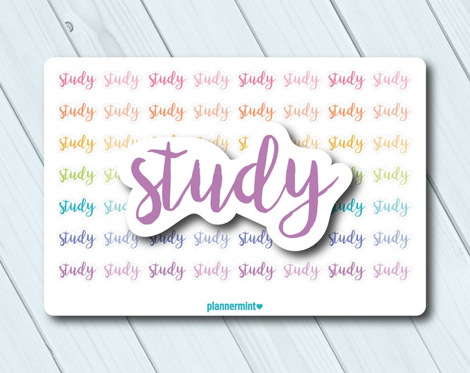 Quiz Stickers Planner Stickers Word Outline Erin Condren | Etsy