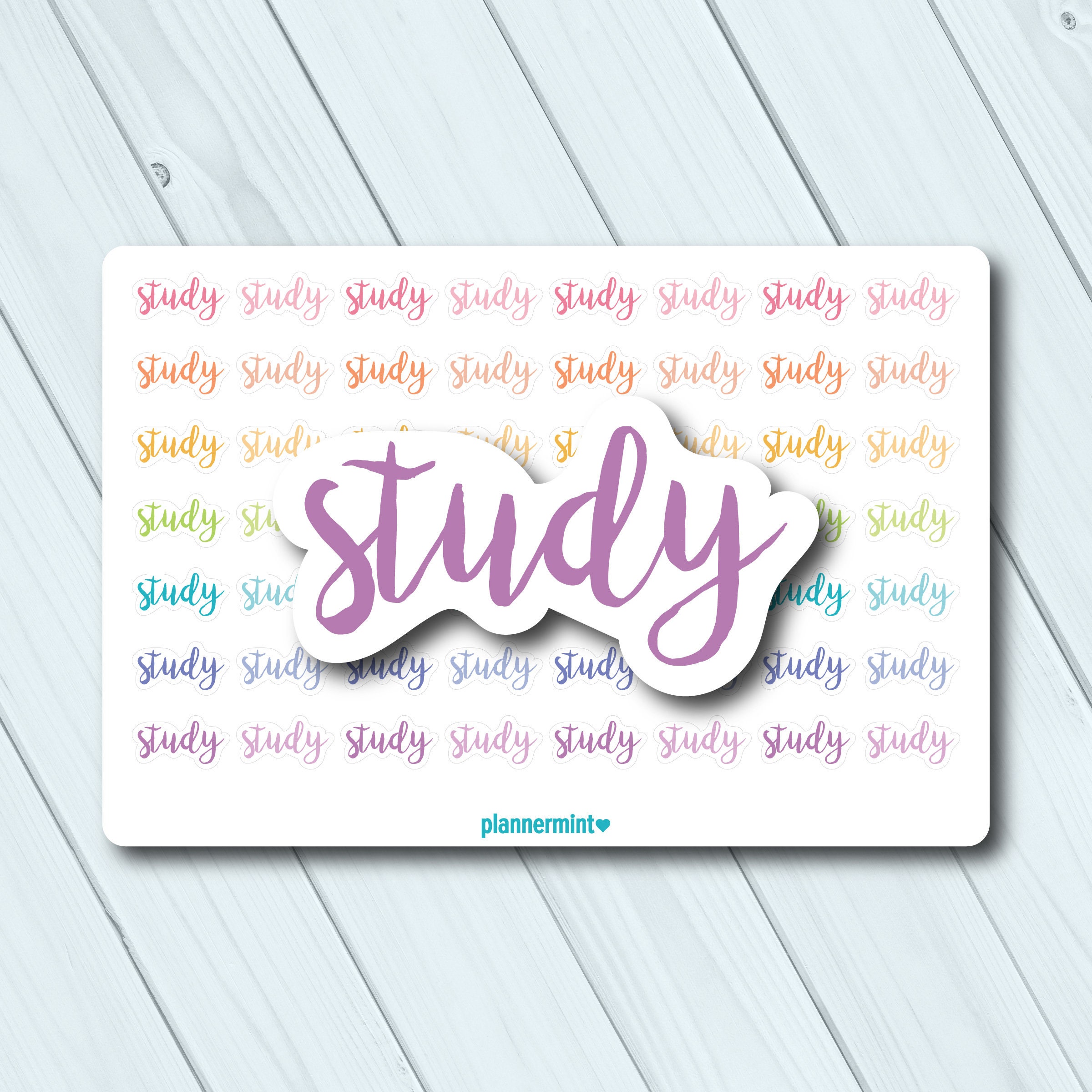 Study Planner Stickers Word Outline Erin Condren Life | Etsy