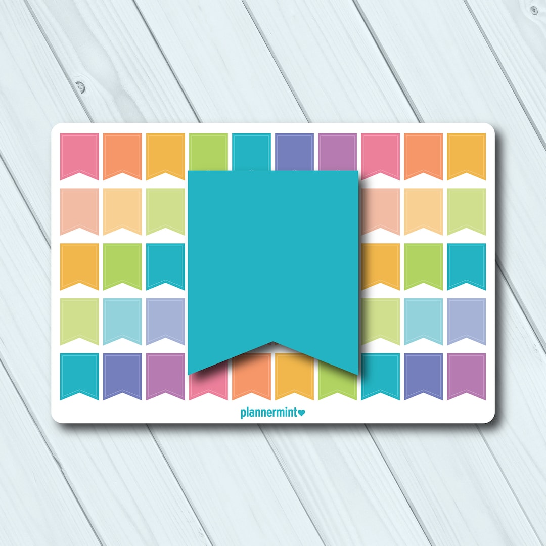Blank Planner Stickers - Essentials - Flag Sticker - Erin Condren Life ...
