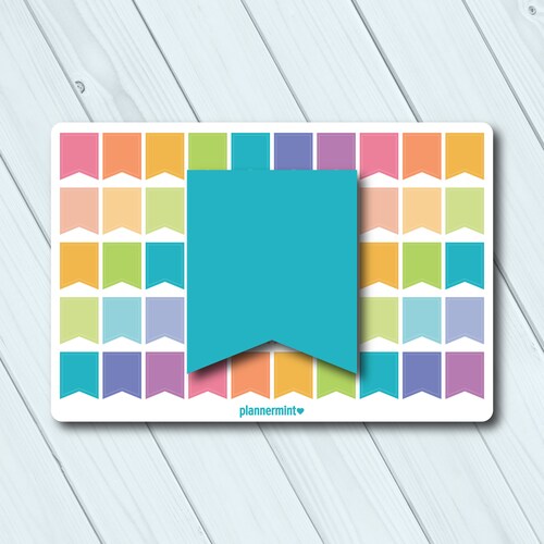 Blank Planner Stickers Essentials Flag Sticker Erin - Etsy
