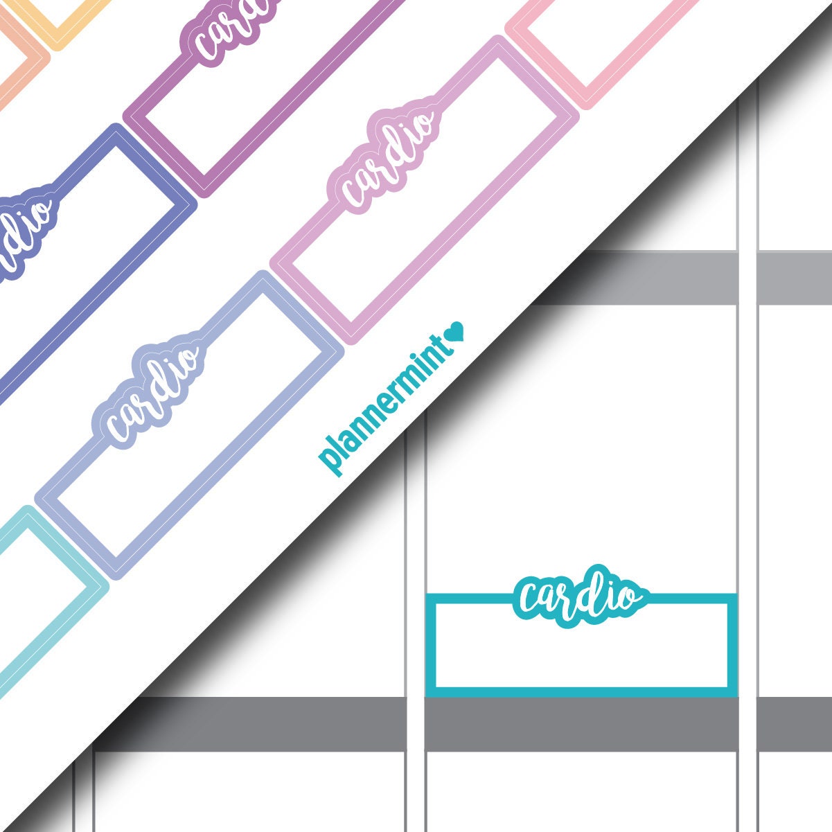 Cardio Planner Stickers Fillable Tracker Erin Condren Life | Etsy