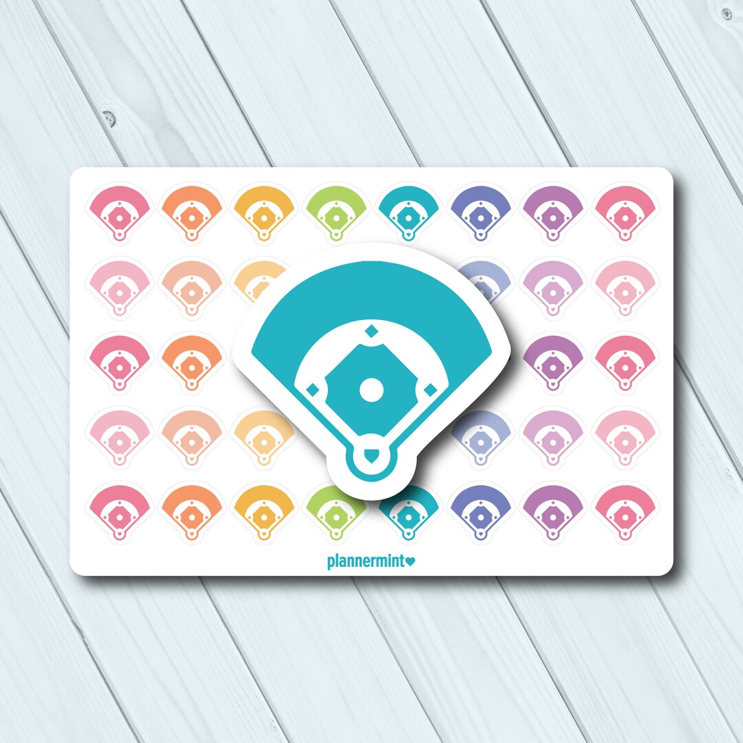 Baseball Stickers - Functional Icon - Baseball Field - Sports ...