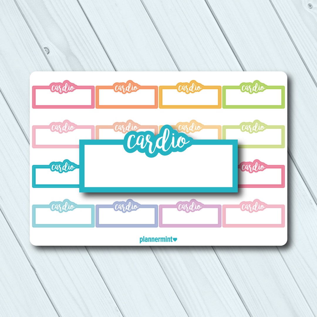 Cardio Planner Stickers: Fillable Workout Tracker - Etsy