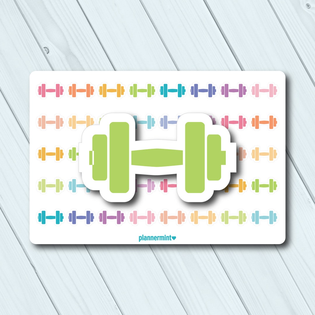 Dumbbell Planner Stickers: Fitness & Workout Icons - Etsy