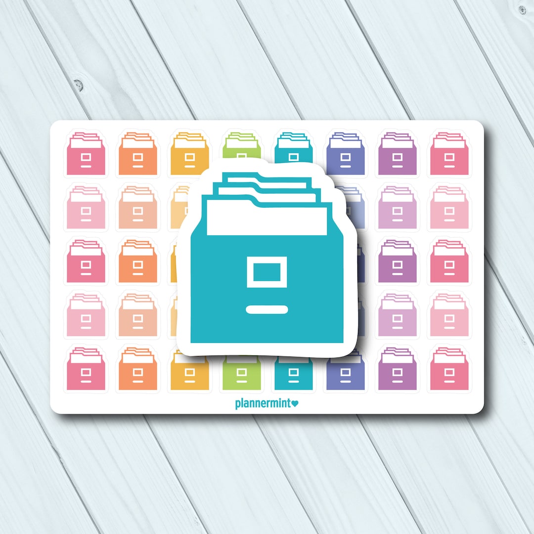 Filing Cabinet Planner Stickers: Functional Icons for Organization - Etsy