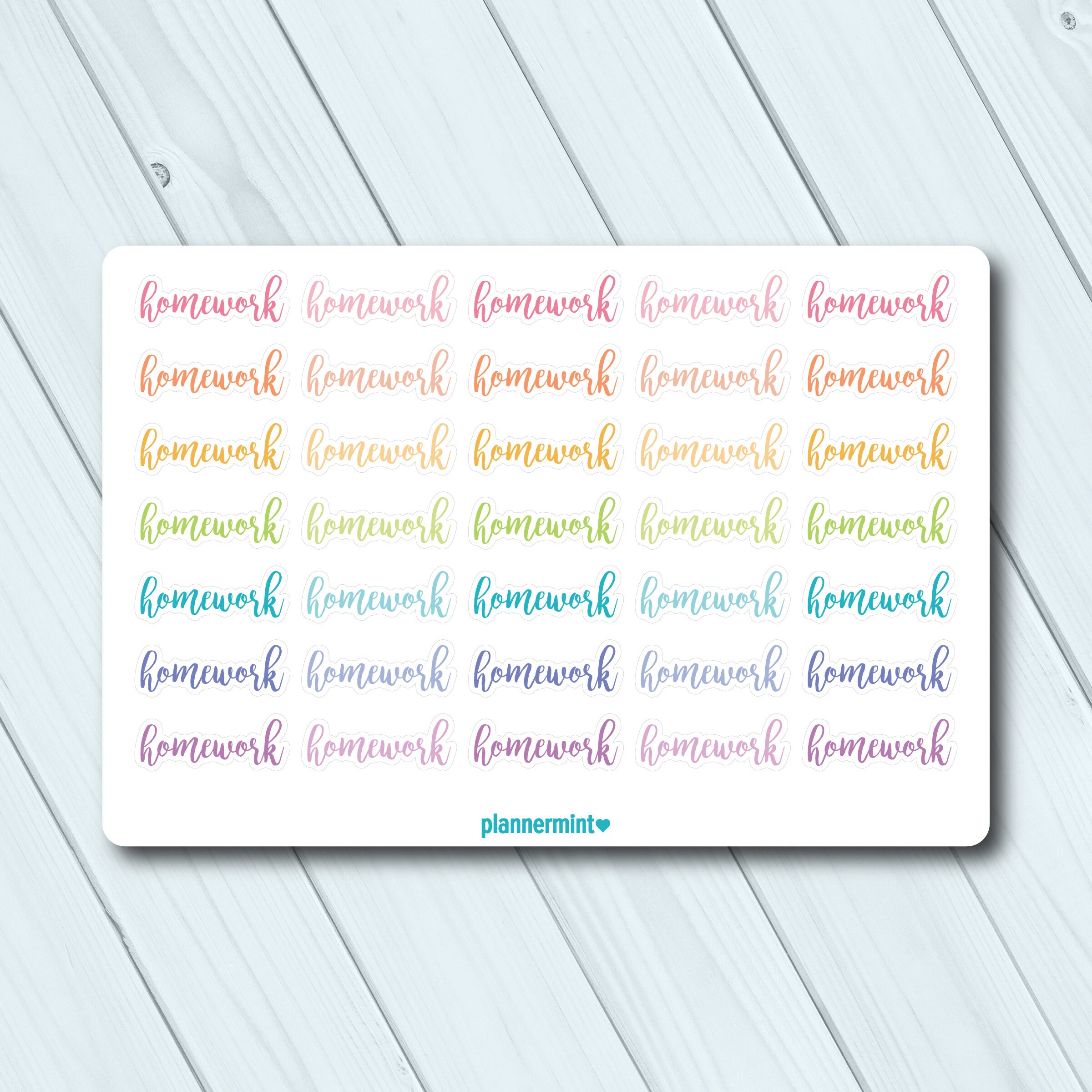 Homework Planner Stickers: School & College, Matte or Glossy - Etsy