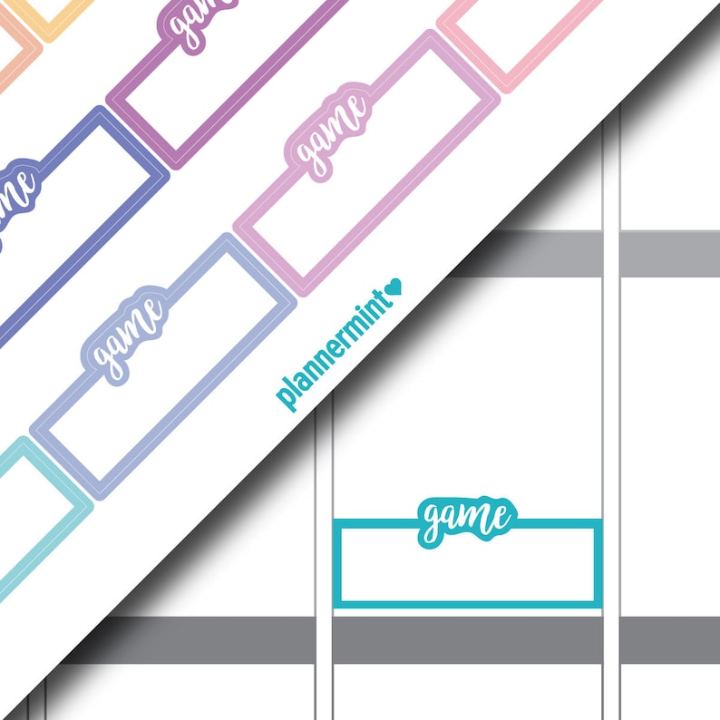 Game Planner Stickers Fillable Tracker Script Outline - Etsy
