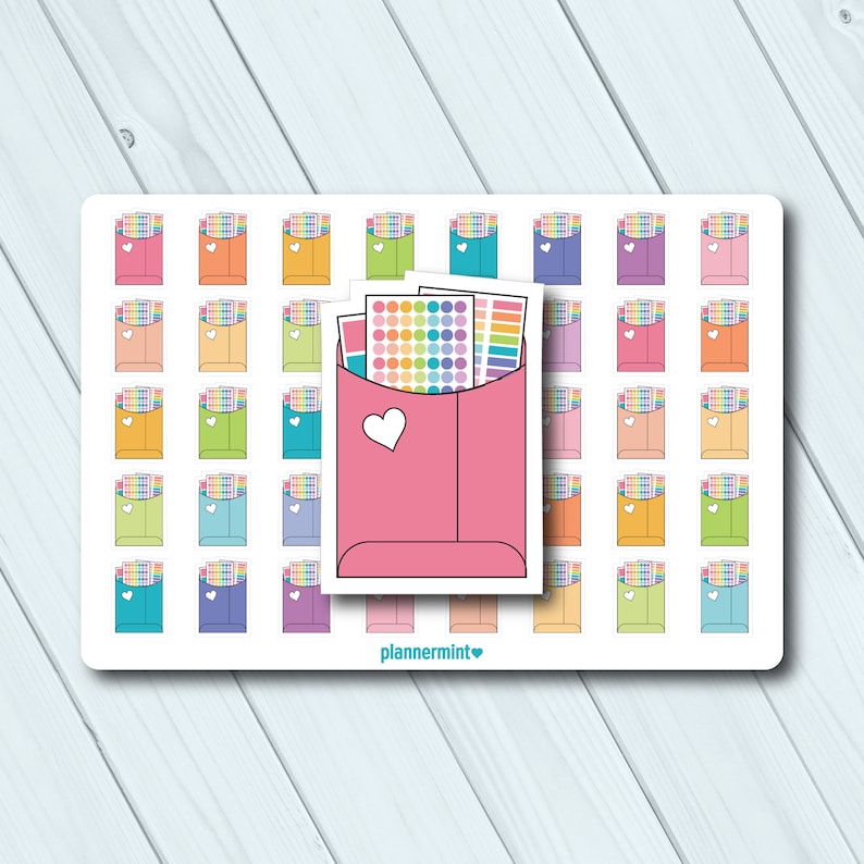 Happy Mail Icon Planner Stickers - 40 Matte or Glossy Stickers - Etsy