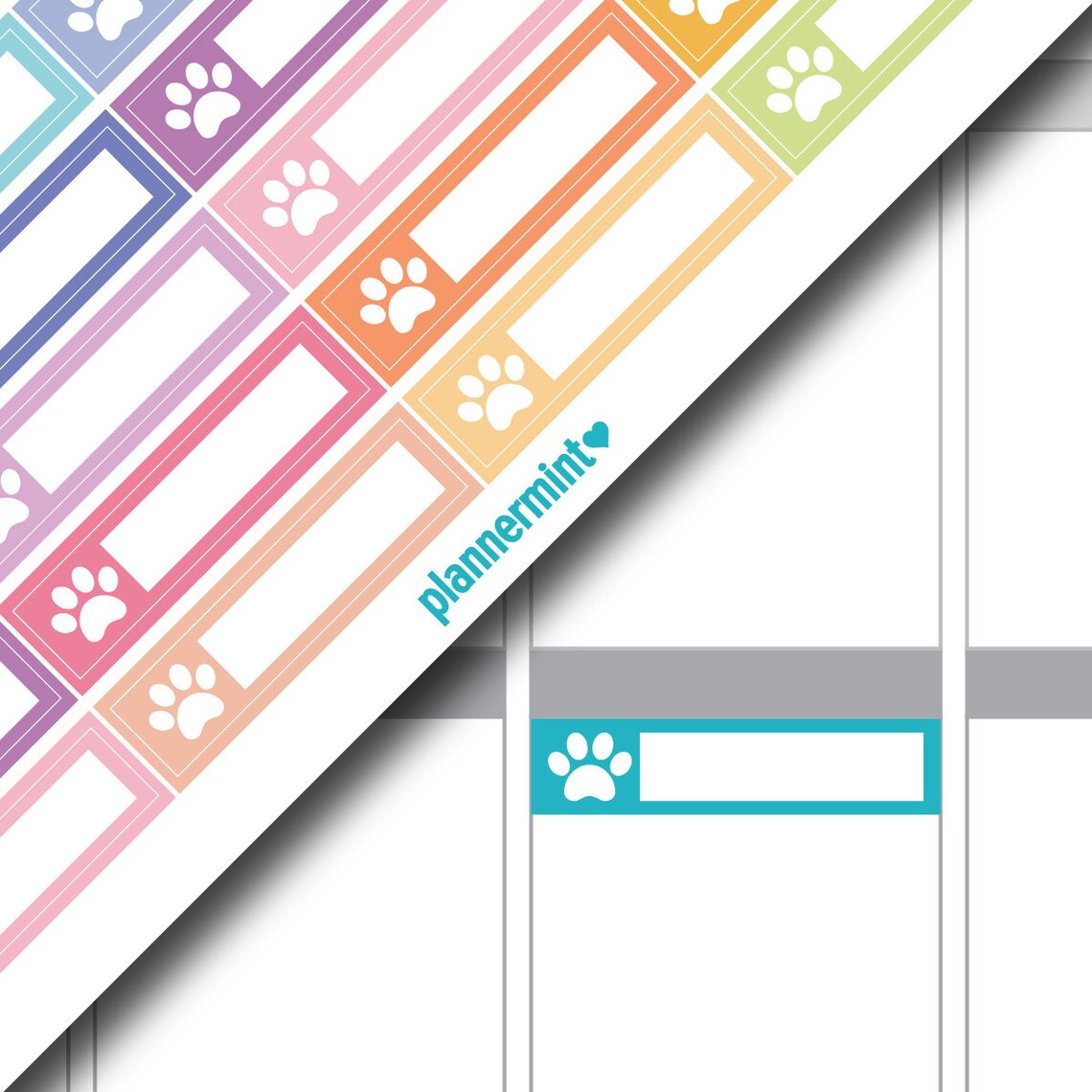 Paw Print Planner Stickers: Fillable Tracker, Pet Theme (32 Ct) - Etsy