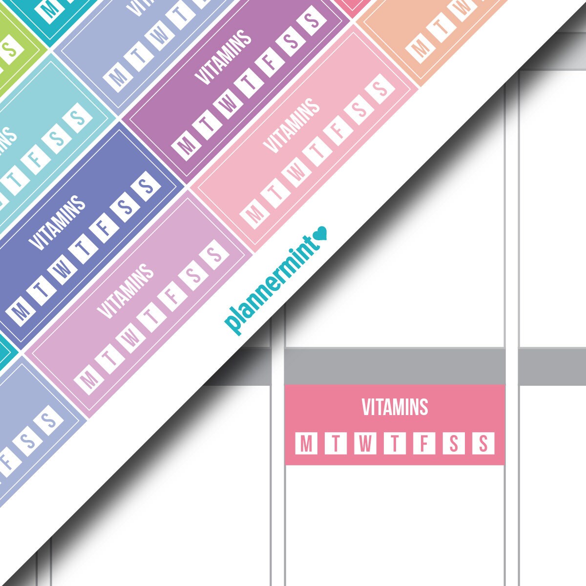 Vitamins Tracker Planner Stickers Fillable Tracker Habit - Etsy