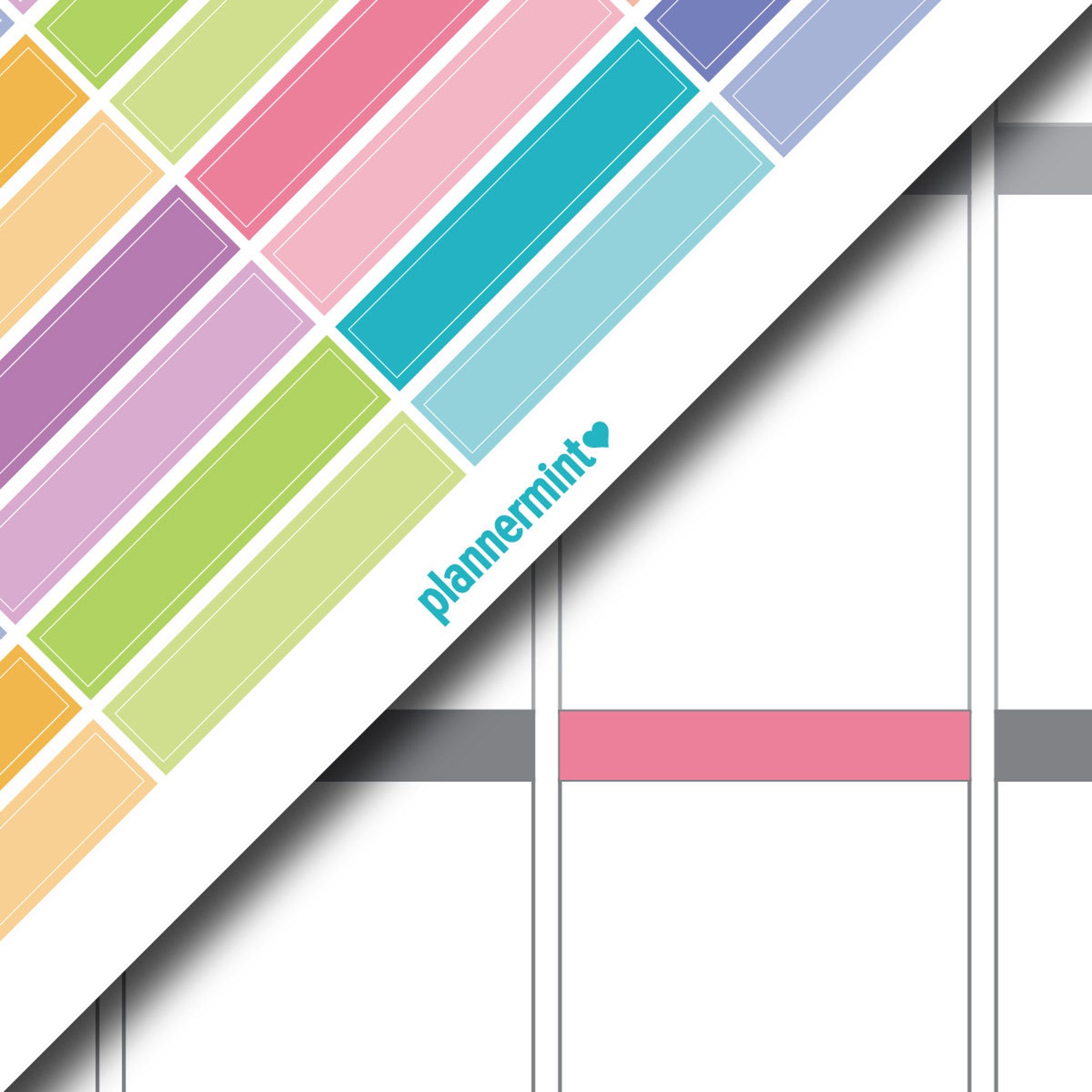 Blank Header Planner Stickers: Solid Color Strips (matte or Glossy) - Etsy