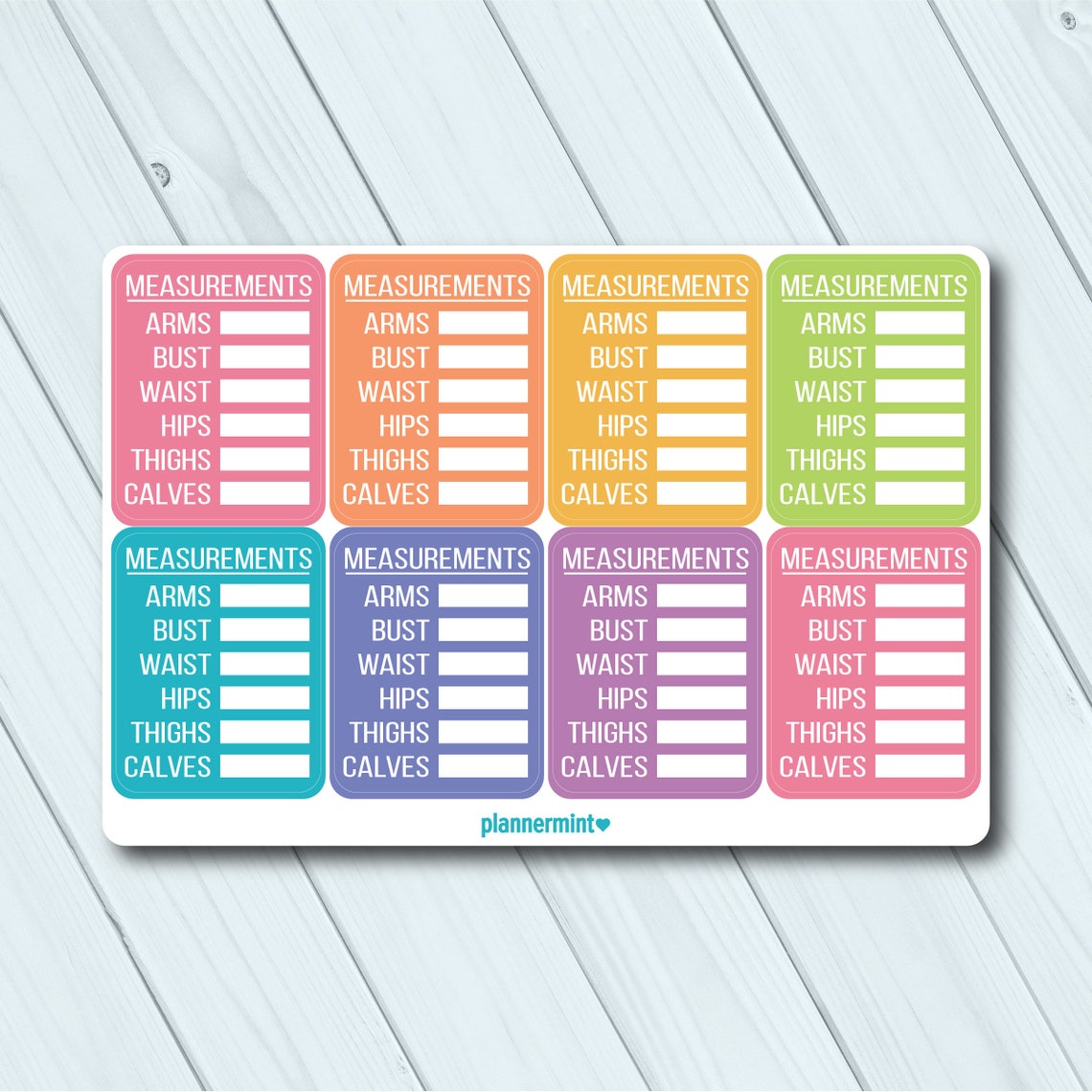 Measurements Sidebar Checklist Weekly Planner Stickers - Etsy