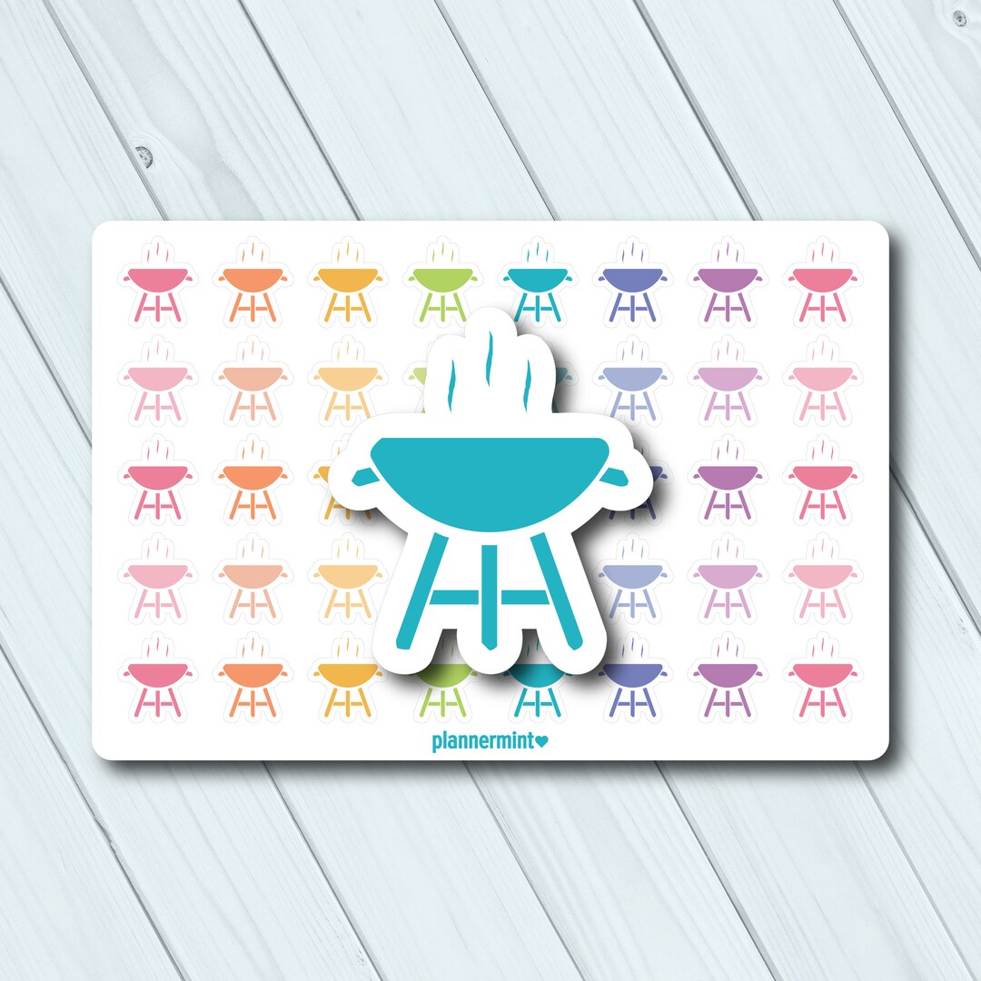 Grill Planner Stickers - Cooking Stickers - Functional Icon Stickers ...