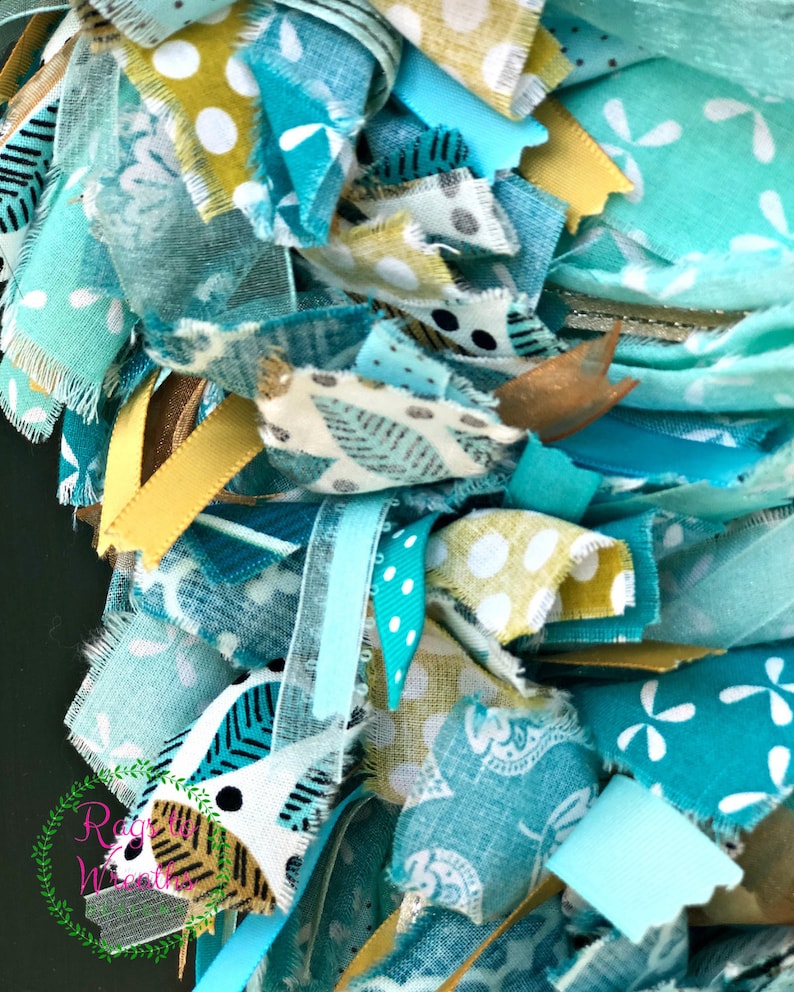 Rag Wreath, Fall Leaves, Autumn Wreath, Fall Wreath, Door Wreath ...