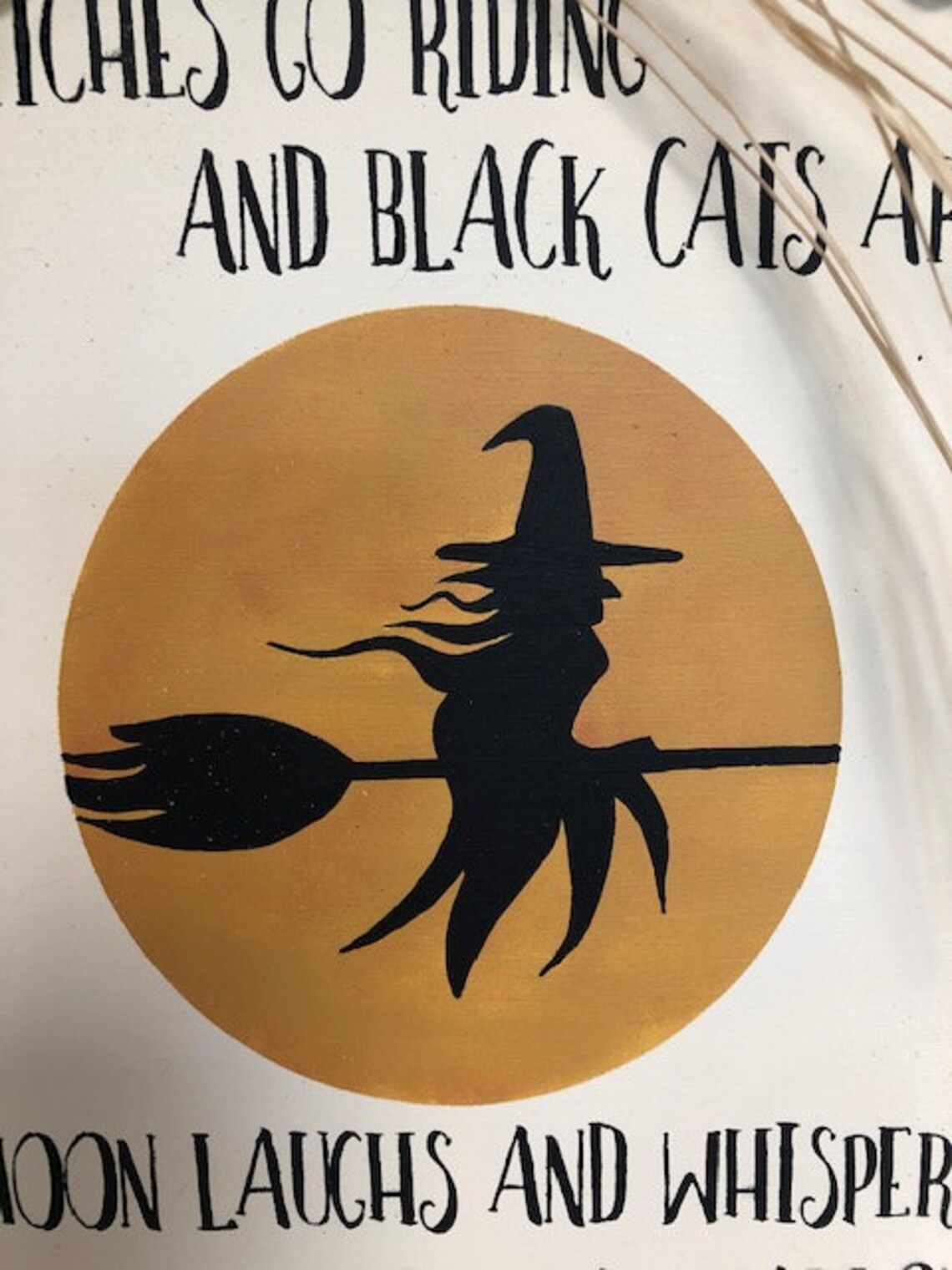When Witches Go Riding Sign Hanging Halloween Decor - Etsy