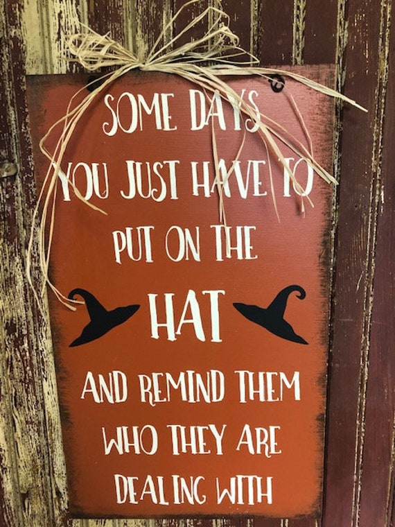 Witch Hat Sign Halloween Decor Door Hanger | Etsy