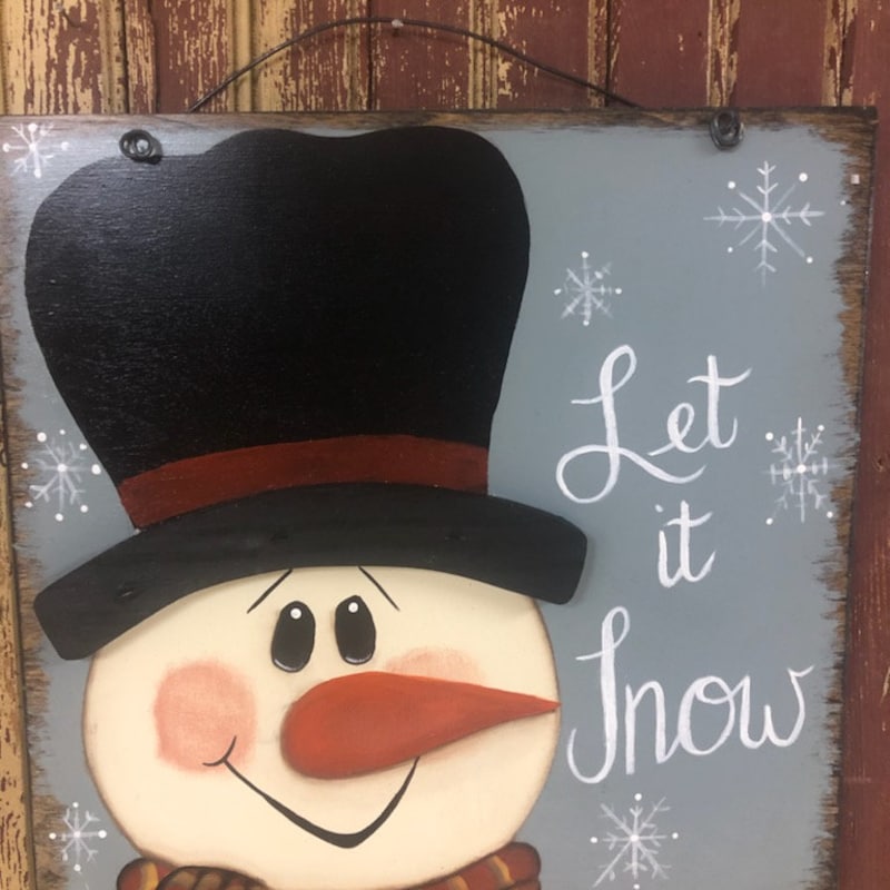 Snowman Sign - Etsy